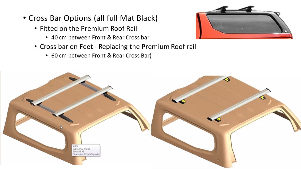 S50C201XXD01519 Venture Canopy Premium Cross Bars BOLT ONTO FLUSH RAIL ...
