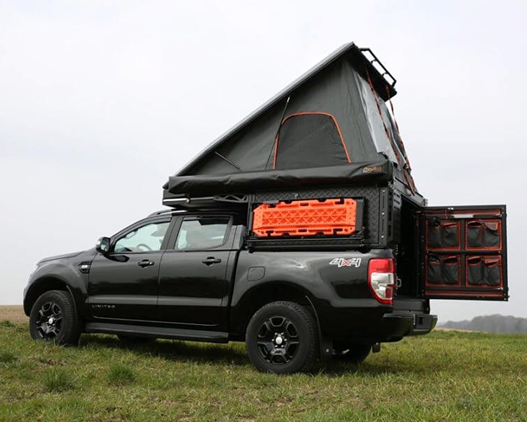 (AC-CC-DLX-DC-B-P) Alu-Cab Dual Cab Canopy Camper Deluxe Unit - Black ...